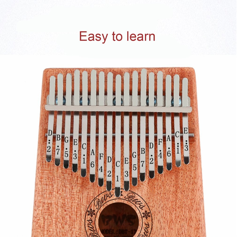 17 Key Kalimba Mahonie Duim Piano Massief Hout Dui... – Grandado