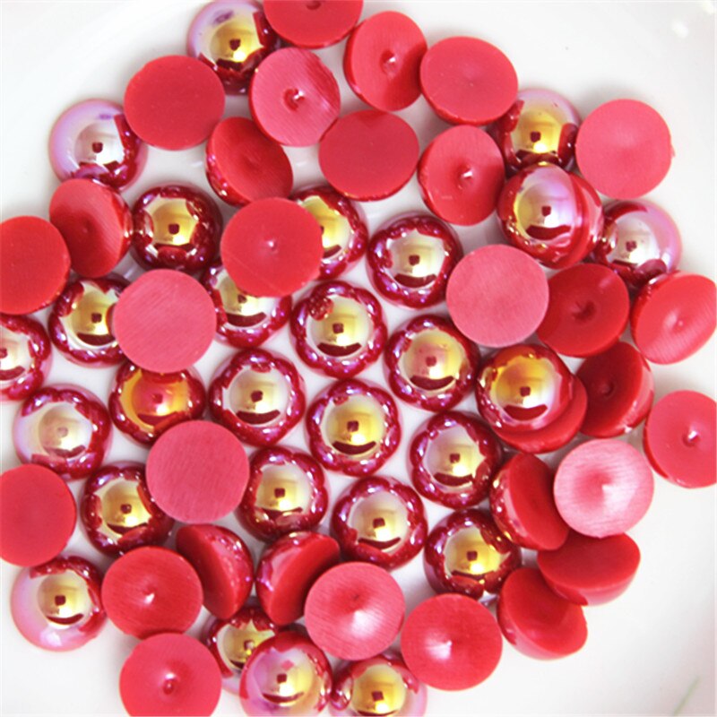 Red AB Half Pearl Beads from 3mm to 12mm Craft Res... – Grandado