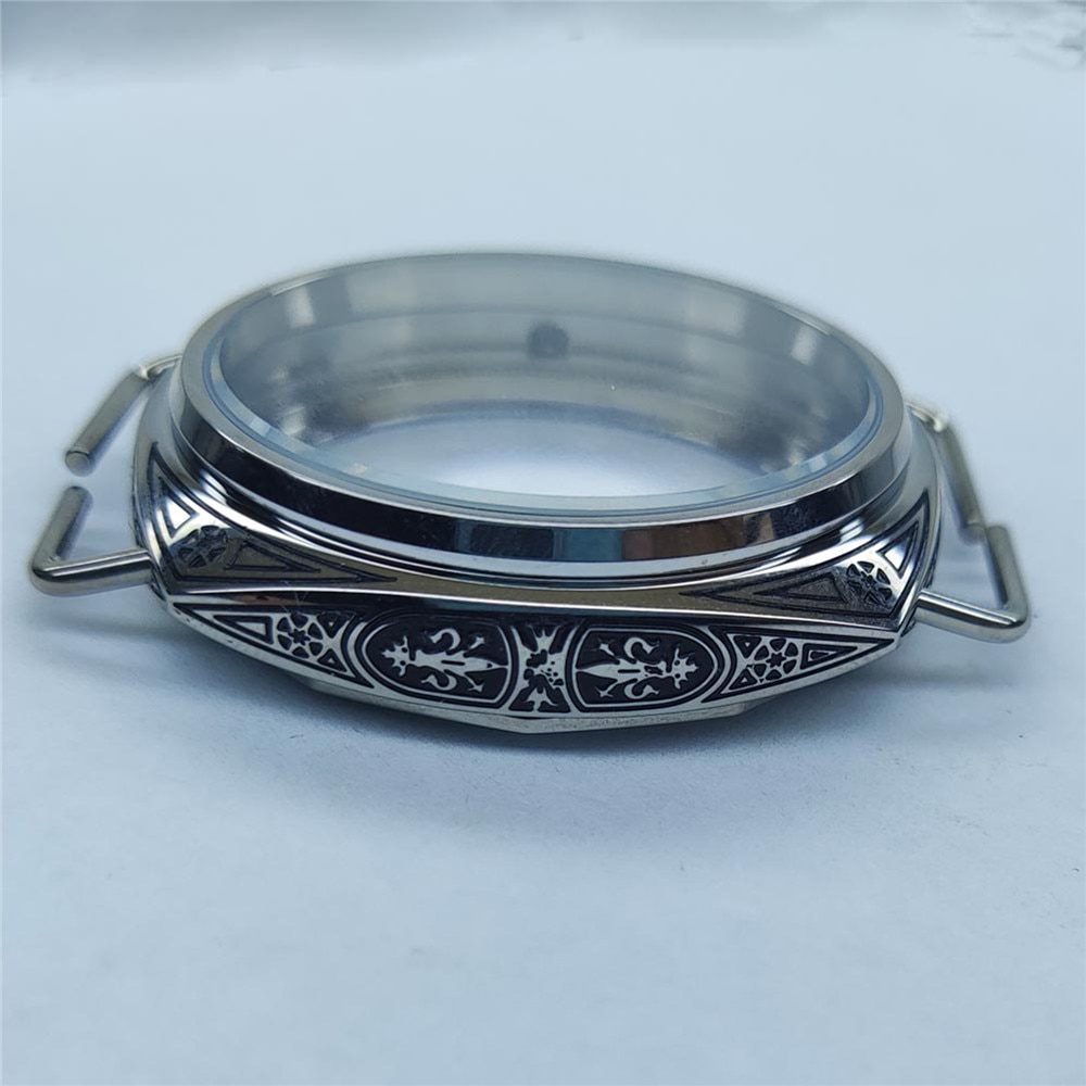 45mm 316L Stainless Steel Carved Hand-Winding Poli... – Grandado