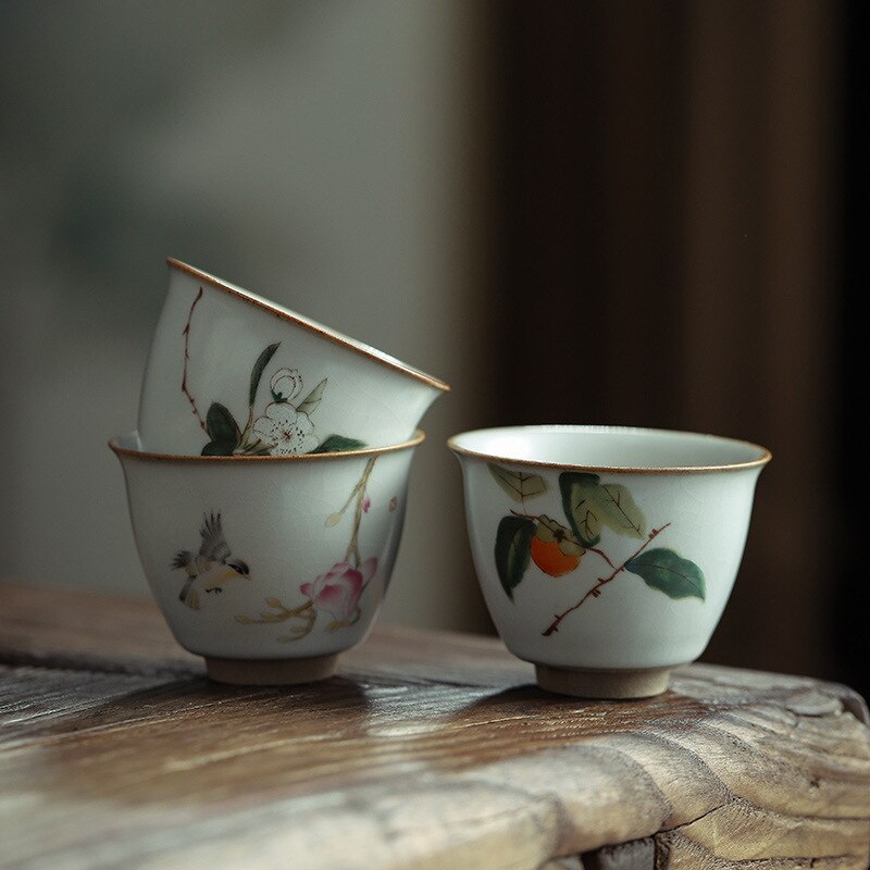 Ru Tea Cup Ru-porcelain Gracked Glaze Can Raise La... – Grandado