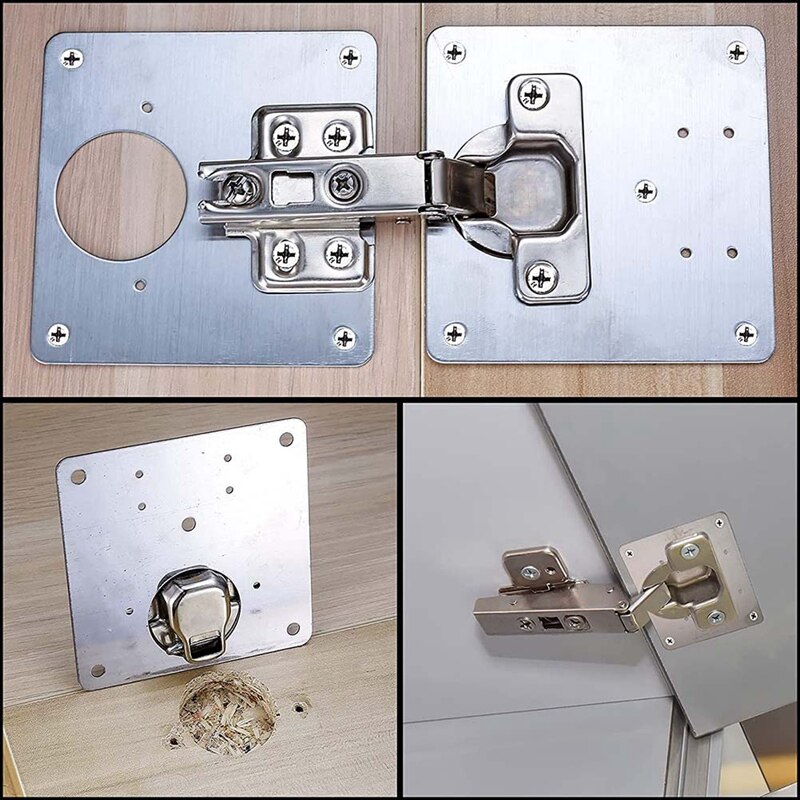 8Pc Cabinet Hinge Repair Plates, Kitchen Hinge Rep... – Vicedeal