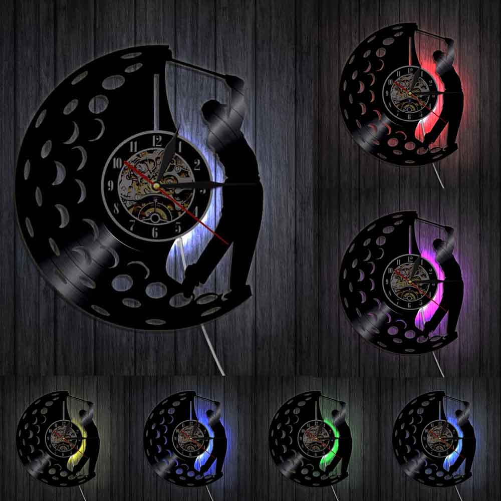 Playing Golf Club Vintage Vinyl Record Wall Clock ... – Grandado