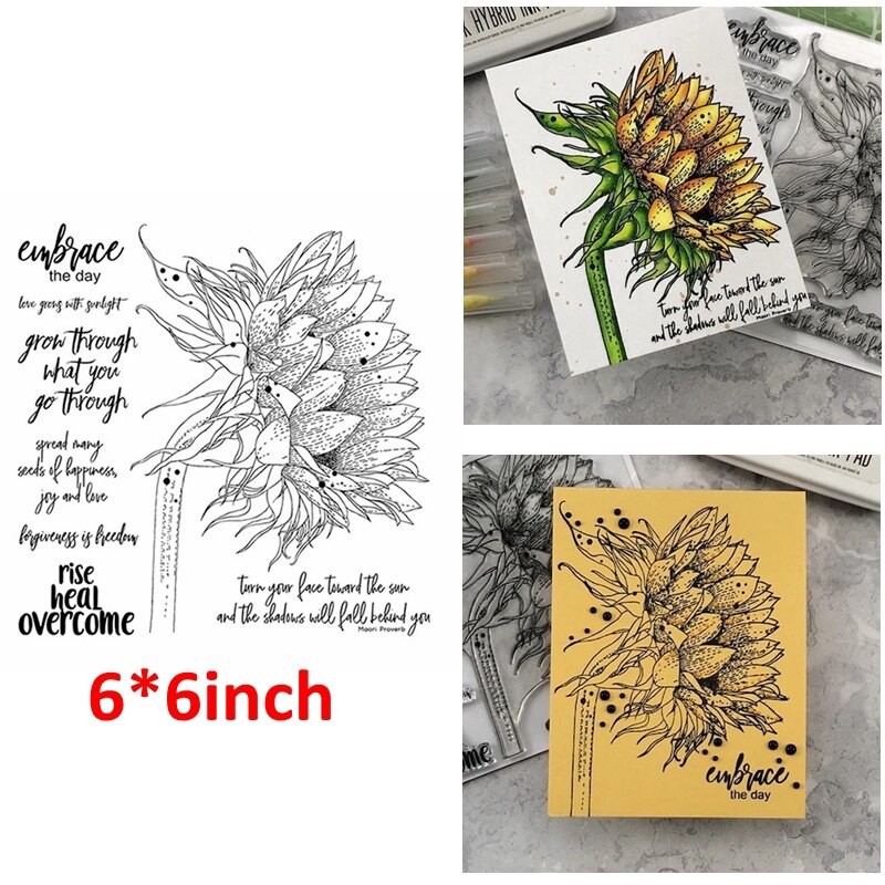 Clear Silicone Stamps Ink Painting Bushes Tulip Fl... – Grandado