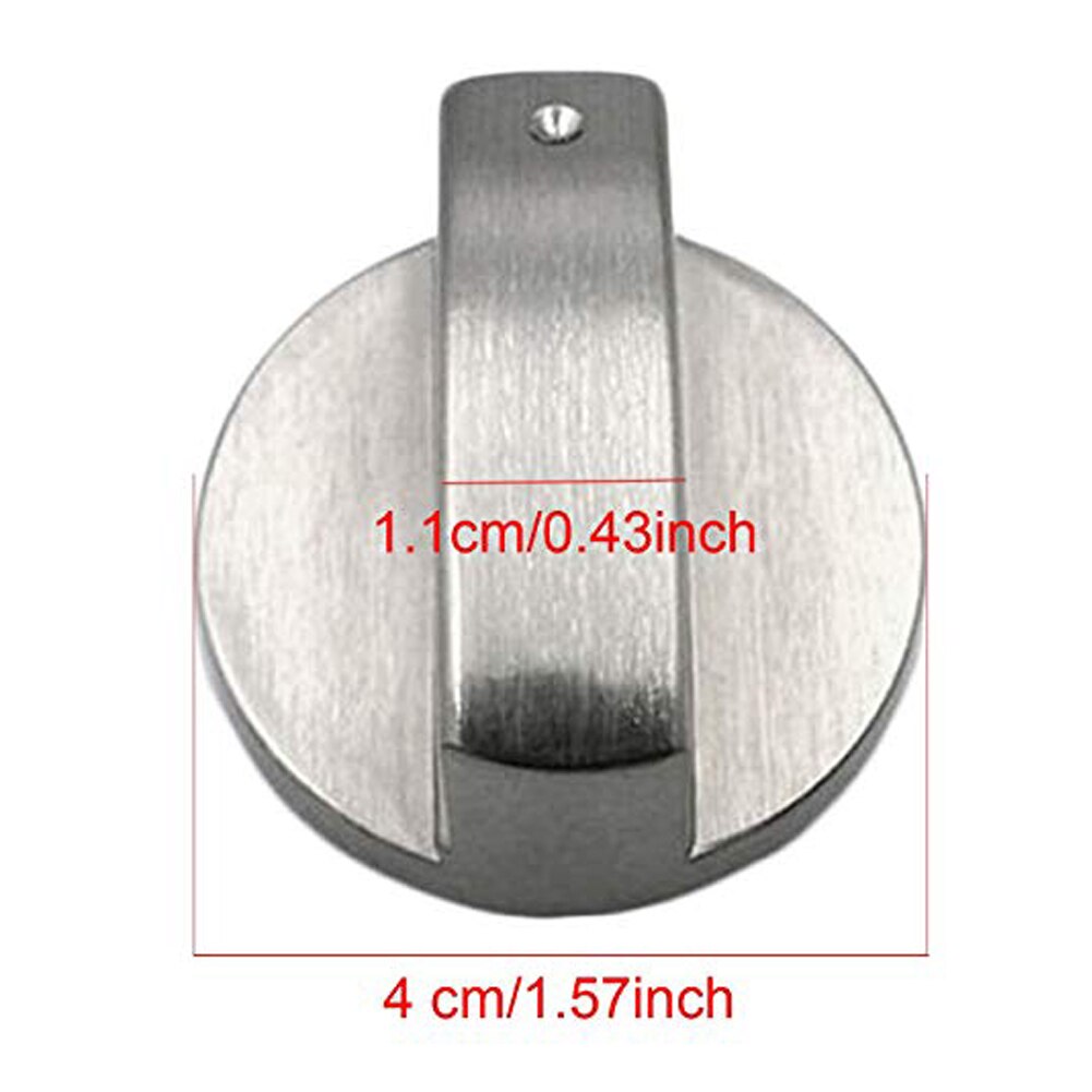 2Pcs Gas Stove Knobs Kitchen Universal Silver Meta... – Grandado