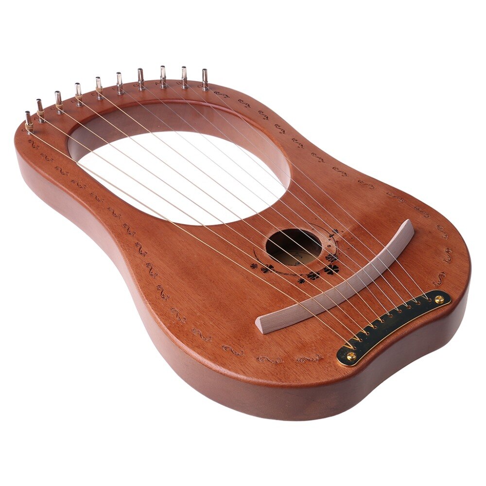 Portable Practice Harp Solid Wood 10 String Lier Harp Musical Instrume ...