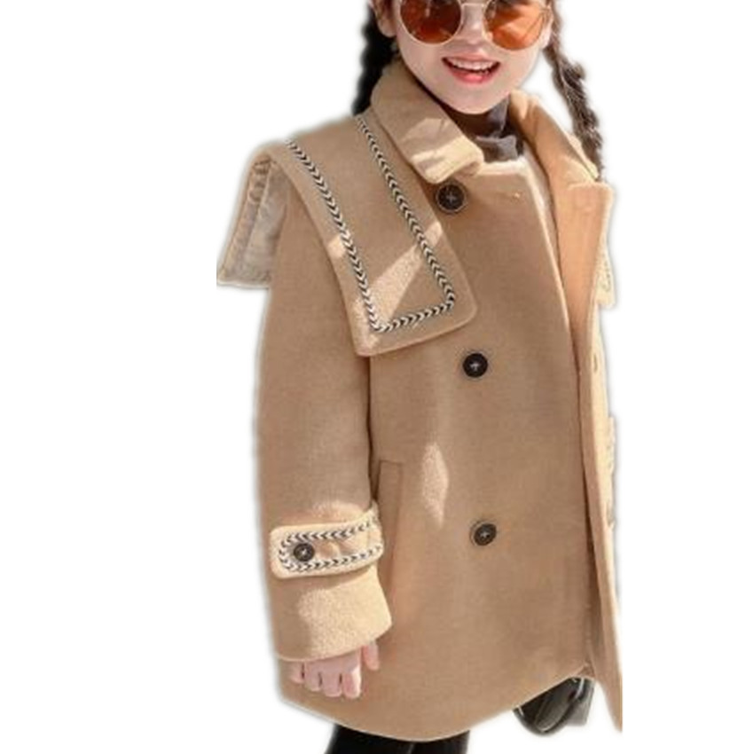 Girls woolen coatautumn and winter baby thickened ... – Vicedeal