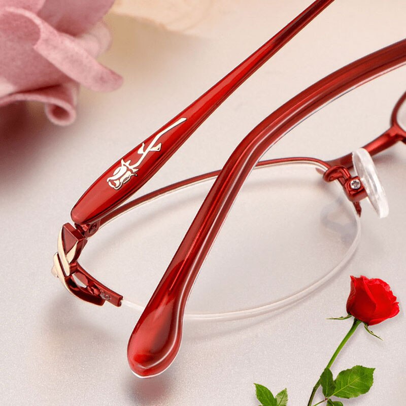 women metal alloy glasses frame eyeglass frame Fle... – Grandado