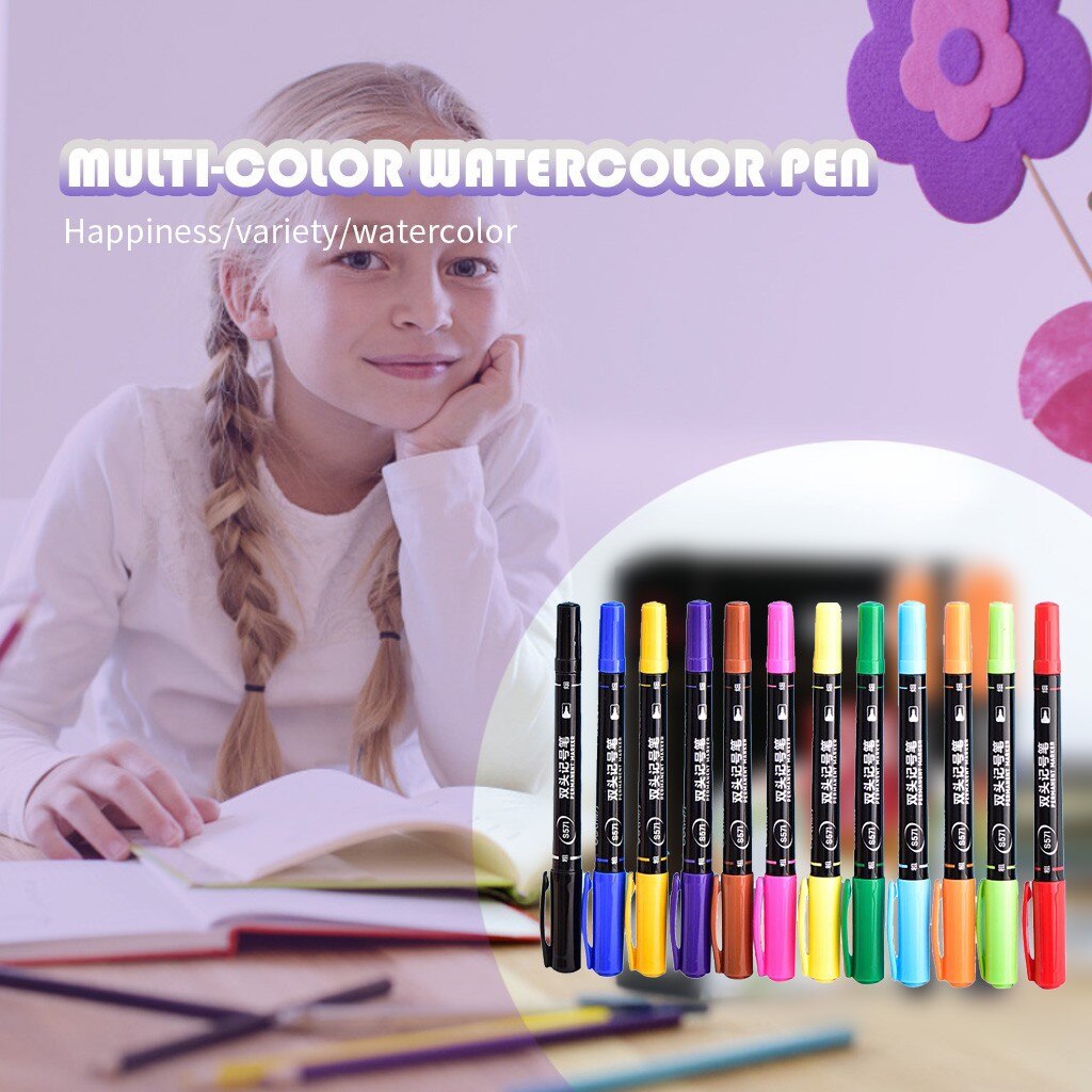 Acrylic Paint Marker Pen Double 12 Color Acrylic P... – Vicedeal