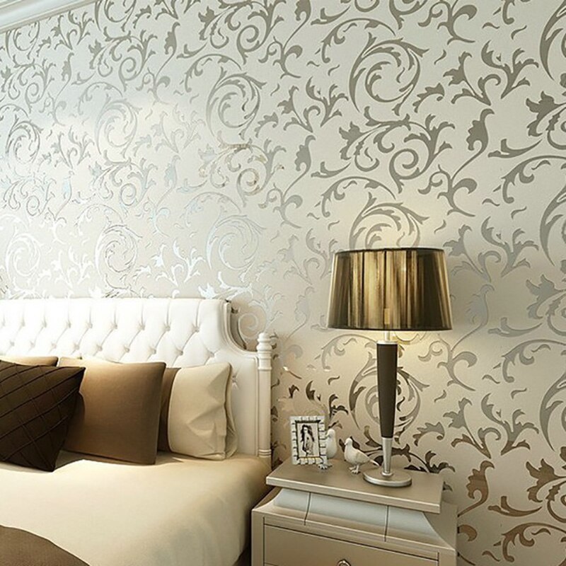 3D Victorian Damask Embossed Wallpaper Roll Home D... – Grandado