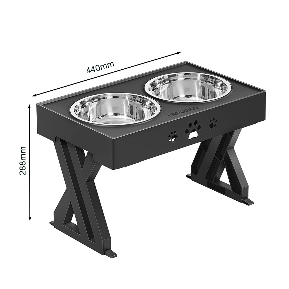 Dogs Double Bowl Adjustable Heights Elevated Pet C... – Grandado