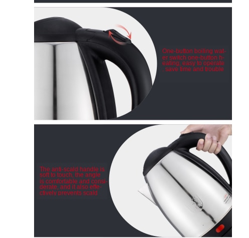 1.2L pot Electric kettle stainless steel electric ... – Vicedeal