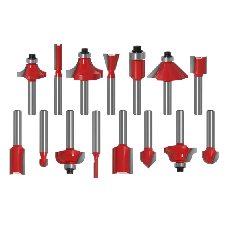 15pcs 1/4 Inch Router Bit Set Trimming Straight Mi... – Vicedeal