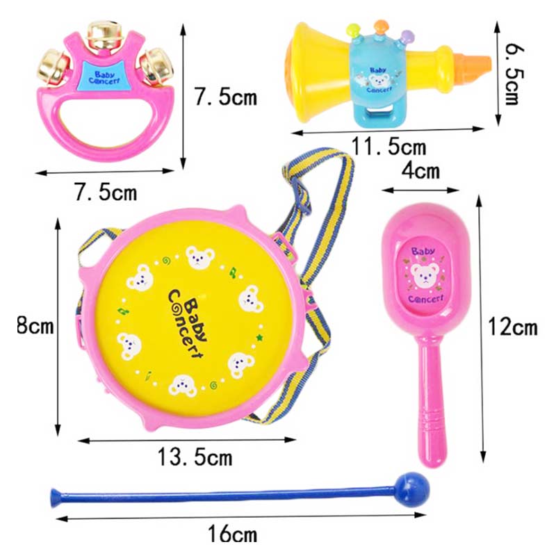 5piece set of children's drum baby musical instrum... – Vicedeal
