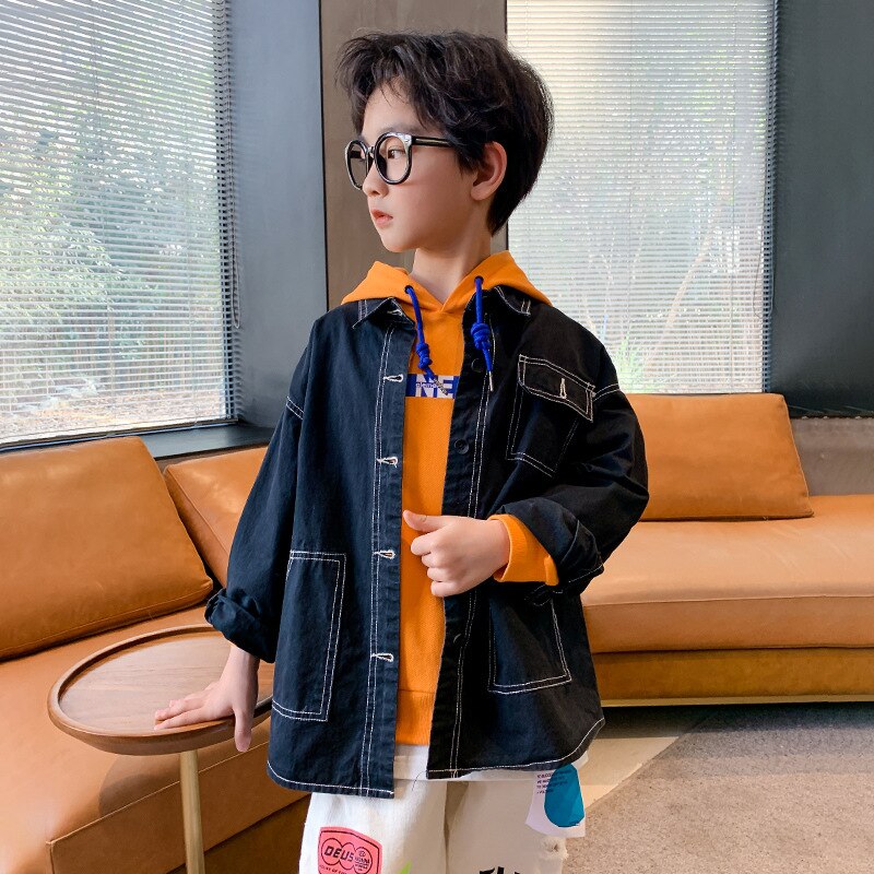 Big Kids Spring And Autumn Simple Jacket Boys Loos... – Grandado