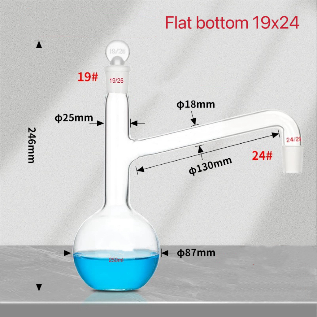 250ML Flat/Round Bottomed Distillation Glass Flask... – Grandado