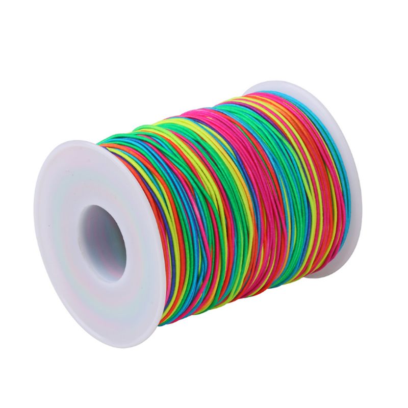 100m Rainbow Colourful Elastic Cord 1mm Thread Str... – Grandado
