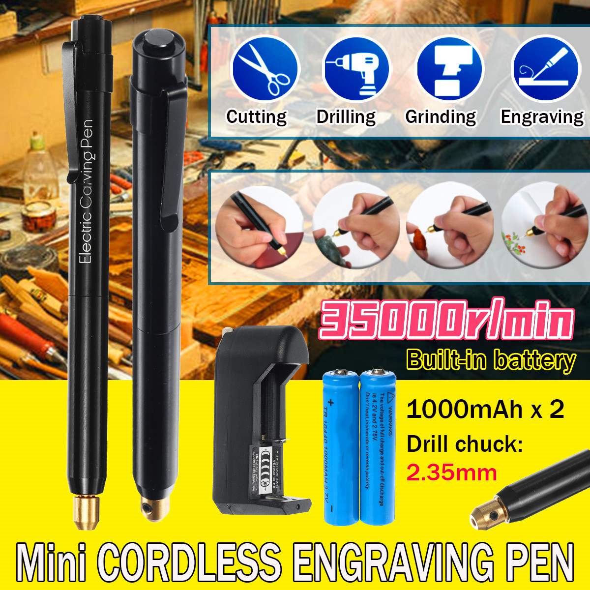 mini Cordless Drill Engraving Pen Electric Drill G... – Grandado