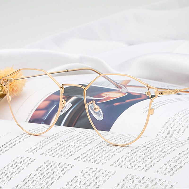 Zilead Anti-Blue Glasses Irregular Frame Retro Opt... – Grandado