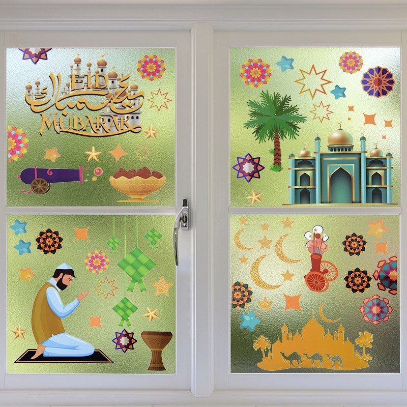 9pcs Ramadan Window Stickers Eid Mubarak Decoratio... – Vicedeal