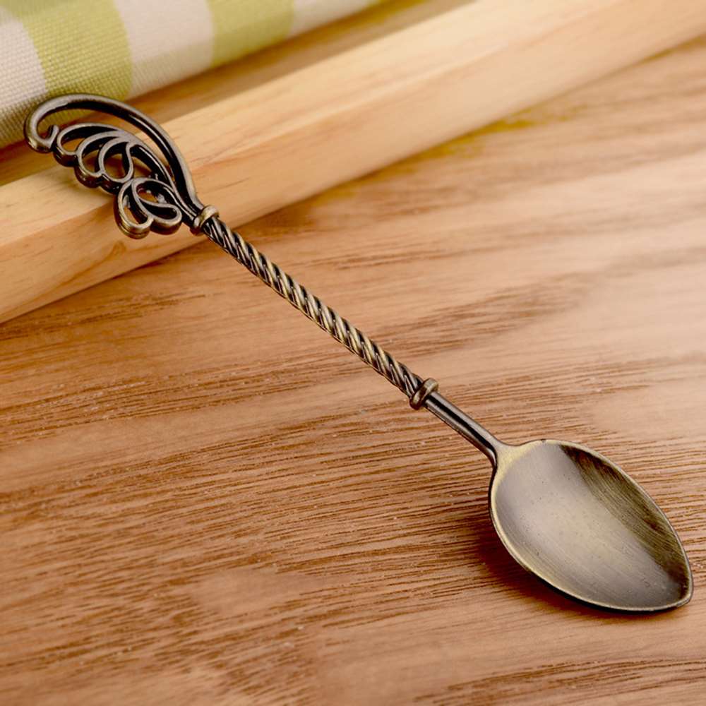 10* Vintage Style Zinc Alloy Feather Spoon Coffee ... – Vicedeal