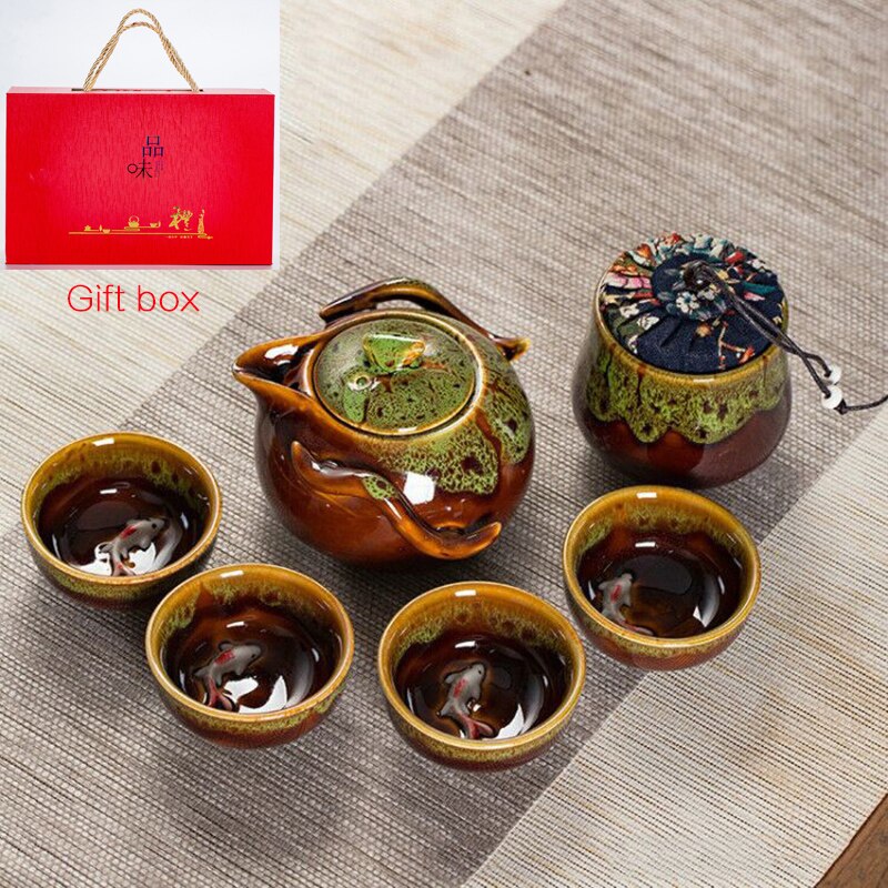 Ceramic Glaze Teacups Chinese Kung Fu Teaware Sets... – Grandado