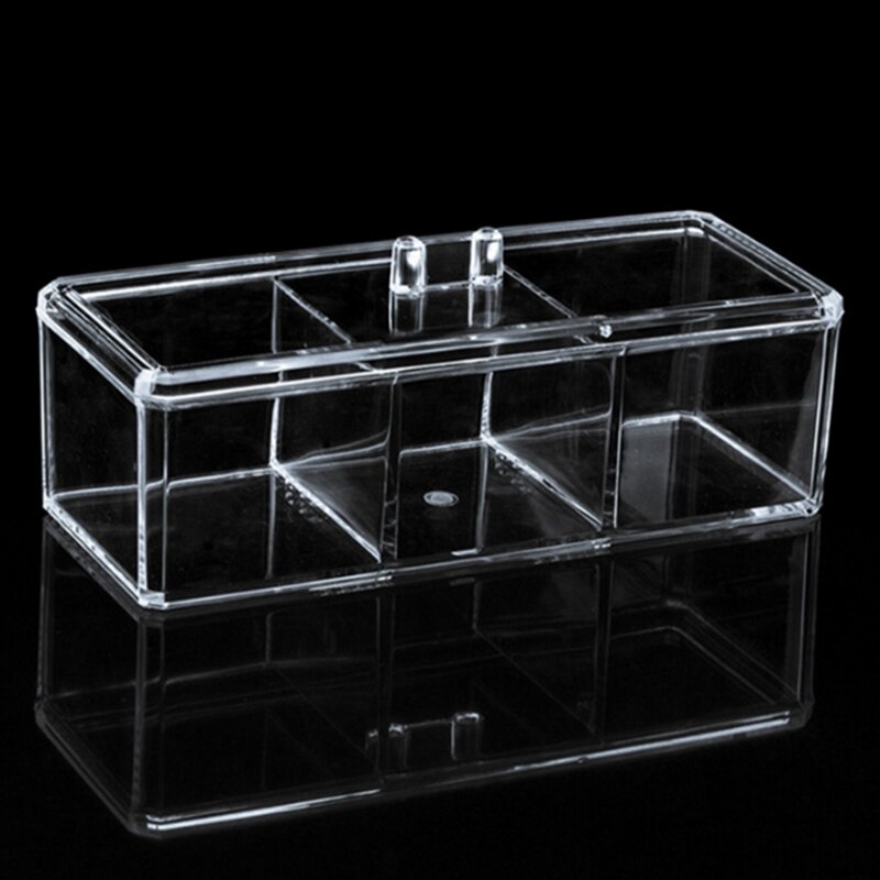 Cosmetic Jewelry Storage Three Compartment Transparent Acrylic Storage ...