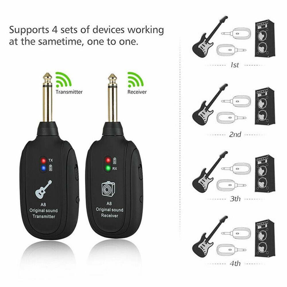 UHF Guitar Bass Wireless System Transmitter Receiv... – Grandado