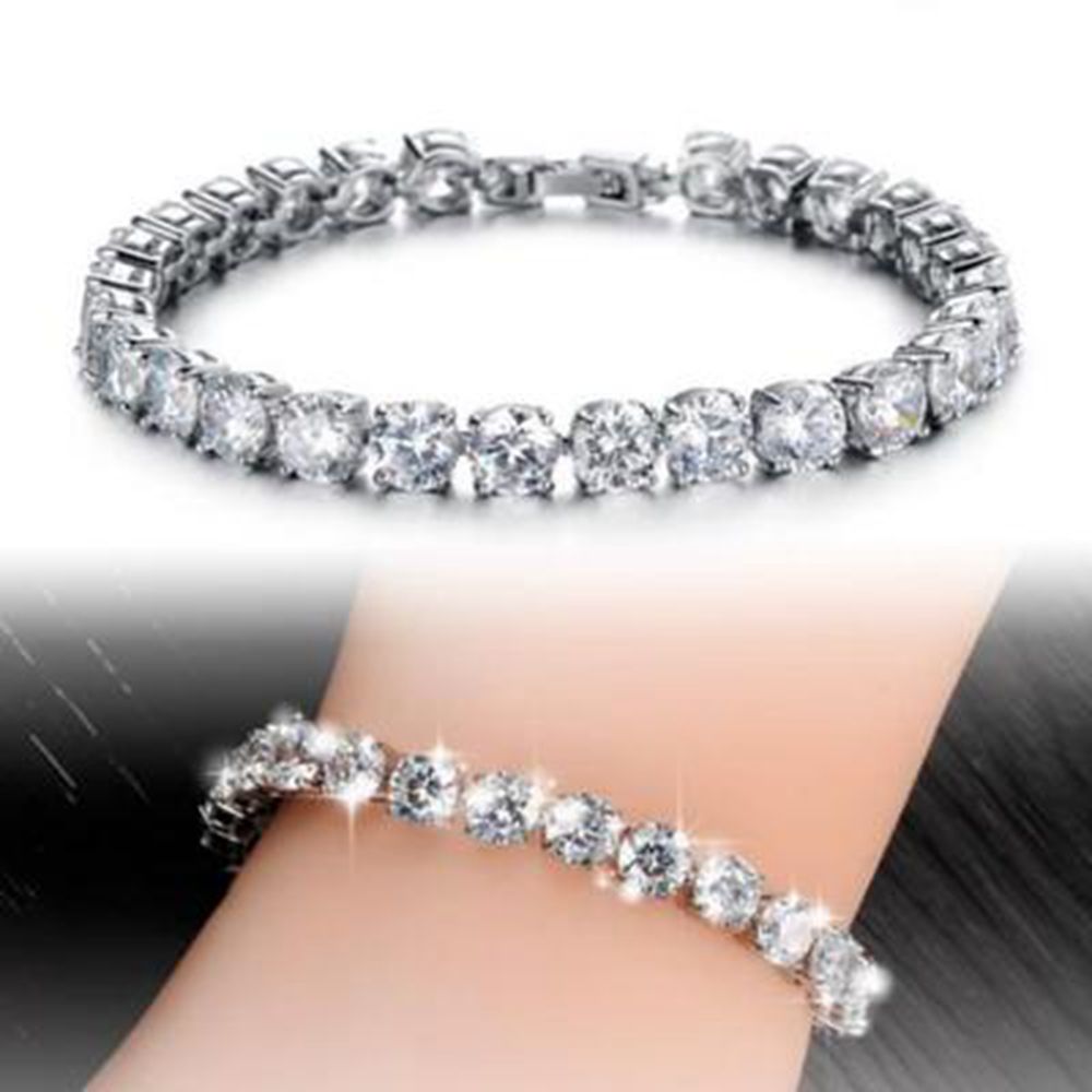 bracelet AAA cubic zirconia tennis bracelet style ... – Grandado