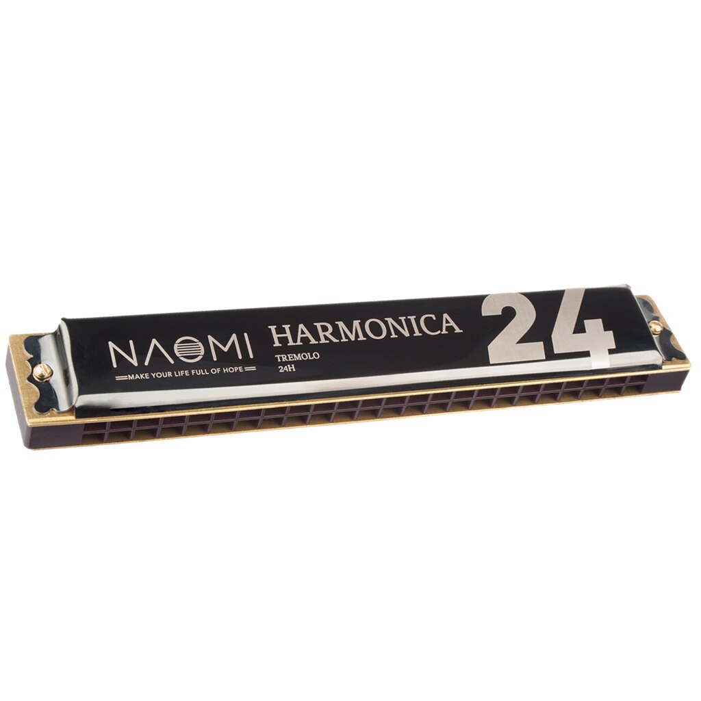 24 Holes Key Of C Tremolo Harmonica Mouth Organ Be... – Vicedeal