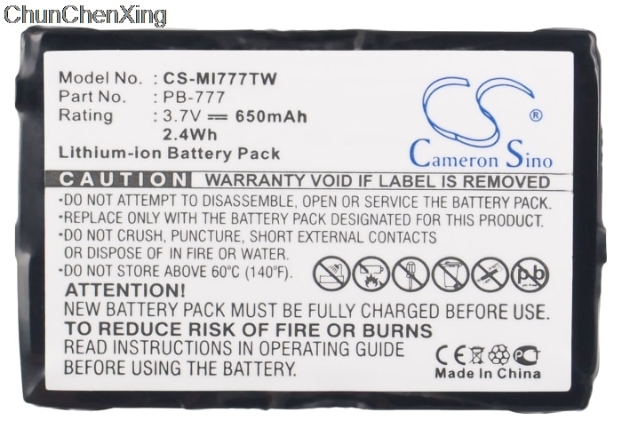 Cameron Sino 650mAh Battery PB-777 for Midland 777... – Grandado