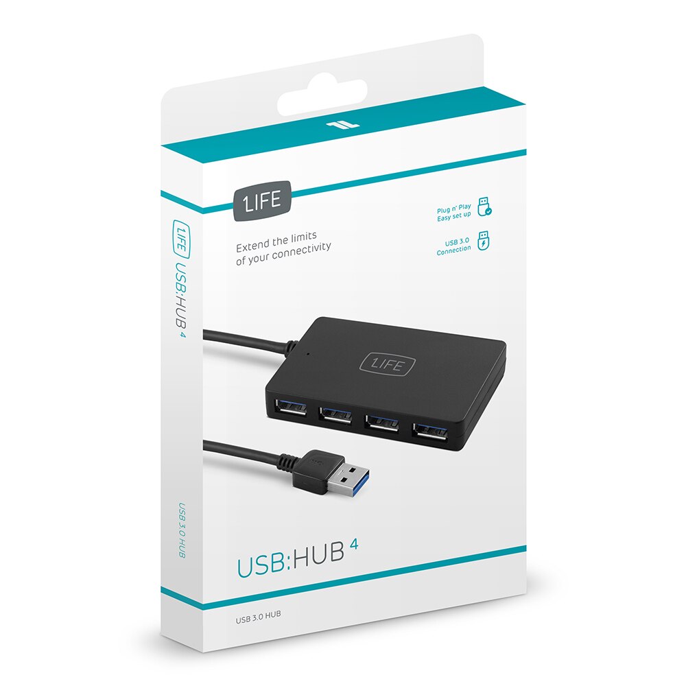 HUB USB 3.0 1LIFE HUB 4 – Grandado