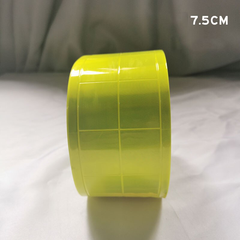 7.5cm*50M Reflective lattice cloth Fluorescent PVC... – Grandado