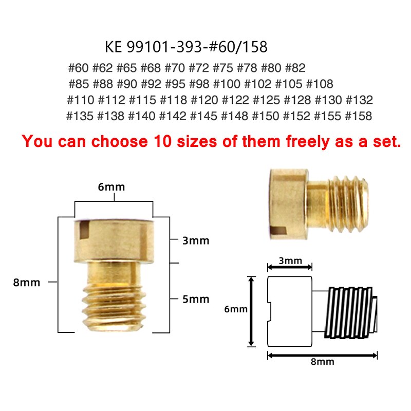 ZSDTRP 10pcs M5 Carburetor Main Jets Kit Slow Pilo... – Vicedeal