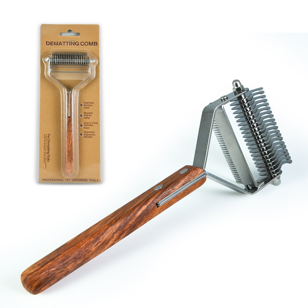 Paipaitek Double-Sided Pet Comb Undercoat Rake Sta... – Vicedeal