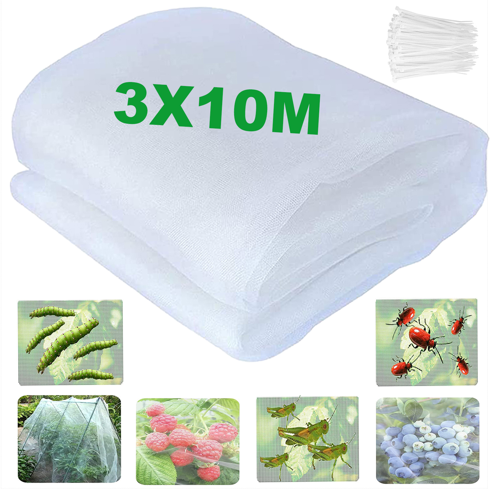 3x10m Vegetable protection netting Cuttable plant ... – Grandado