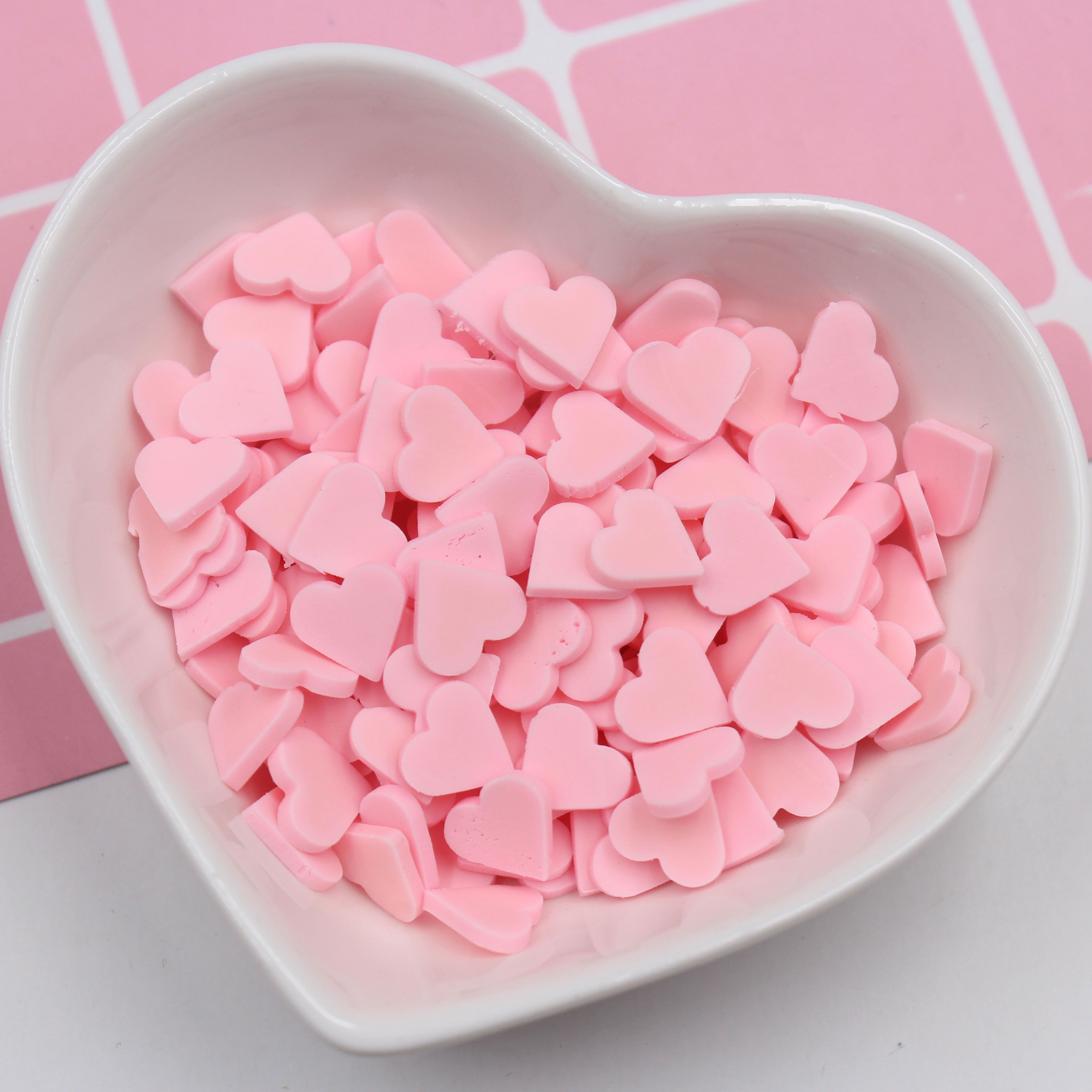 100g/Lot 8mm Heart-Shaped Polymer Clay Sharp-botto... – Vicedeal