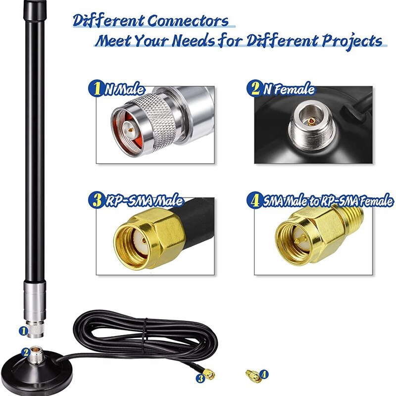 Lora Antenna 915Mhz Fiberglass Antenna With Magnet... – Vicedeal