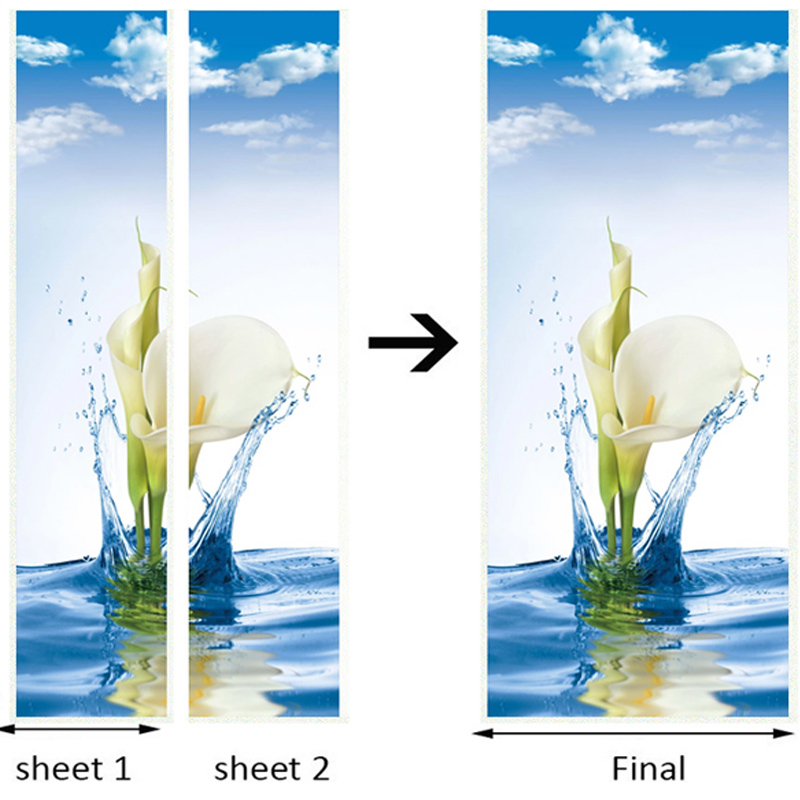 Modern Simple 3D Lily Flowers Wall Door Sticker PV... – Vicedeal