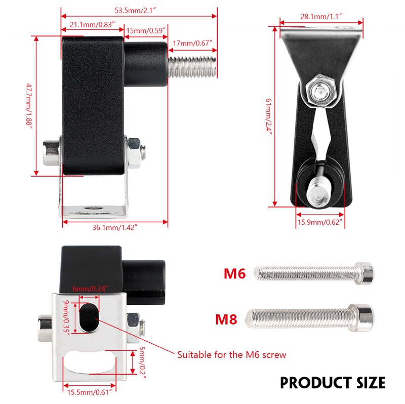 M6 M8 Motorcycle Spotlight Brackets Aluminum Spot ... – Vicedeal