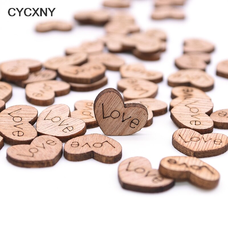 100pcs Mini Love Heart Table Decoration Rustic Woo... – Grandado