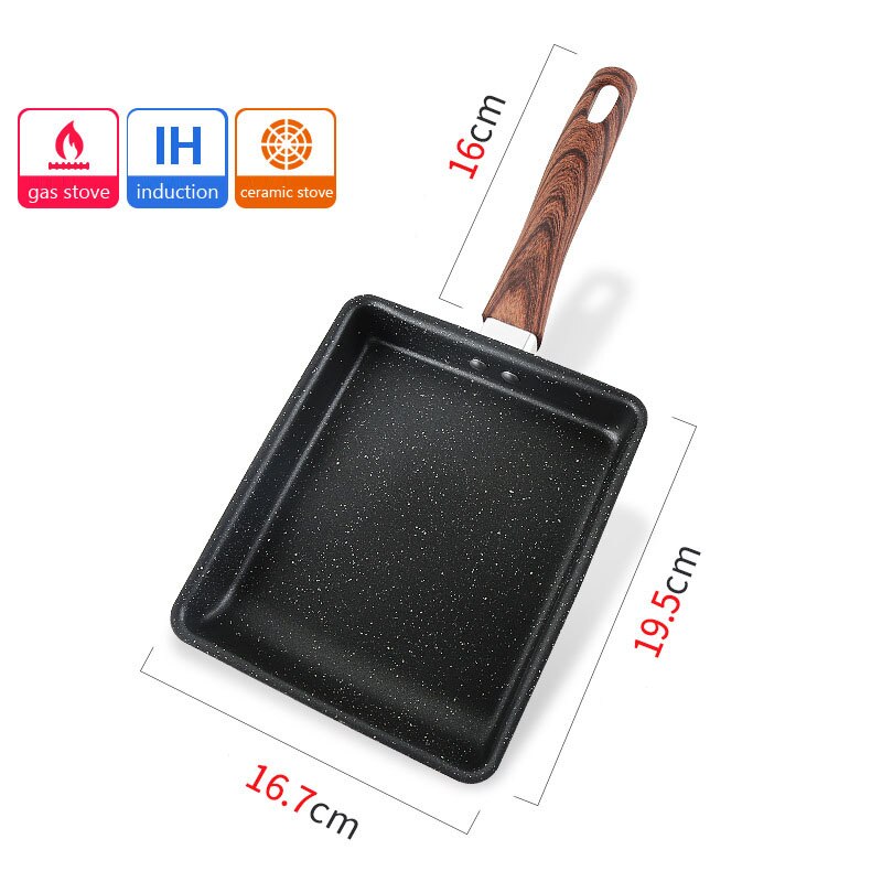 Tamagoyaki Japanese Omelette Egg Pan Nonstick Rect... – Vicedeal