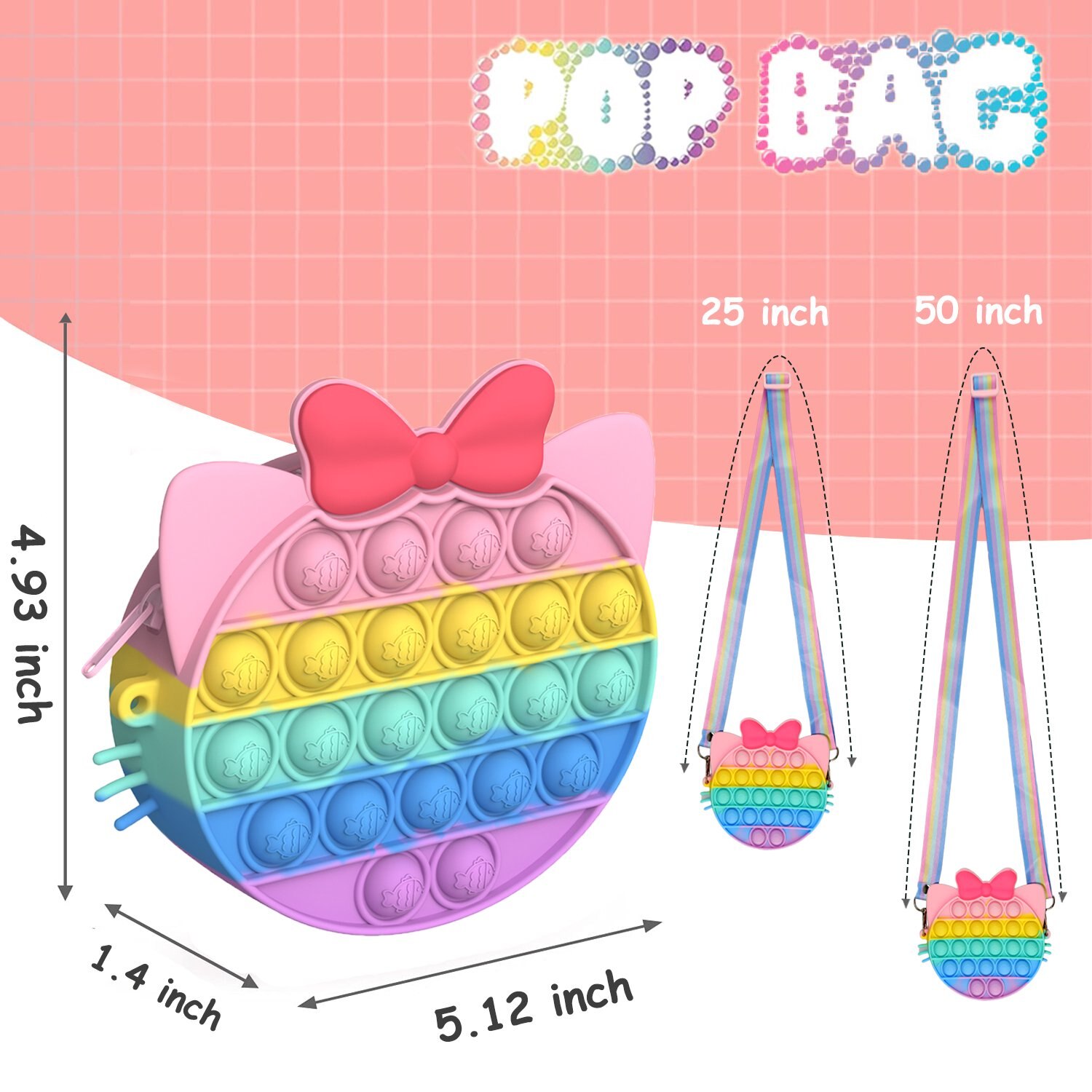 zimfanqi Popits Cat Bag Pop Fidget Toys Simple Dim... – Vicedeal