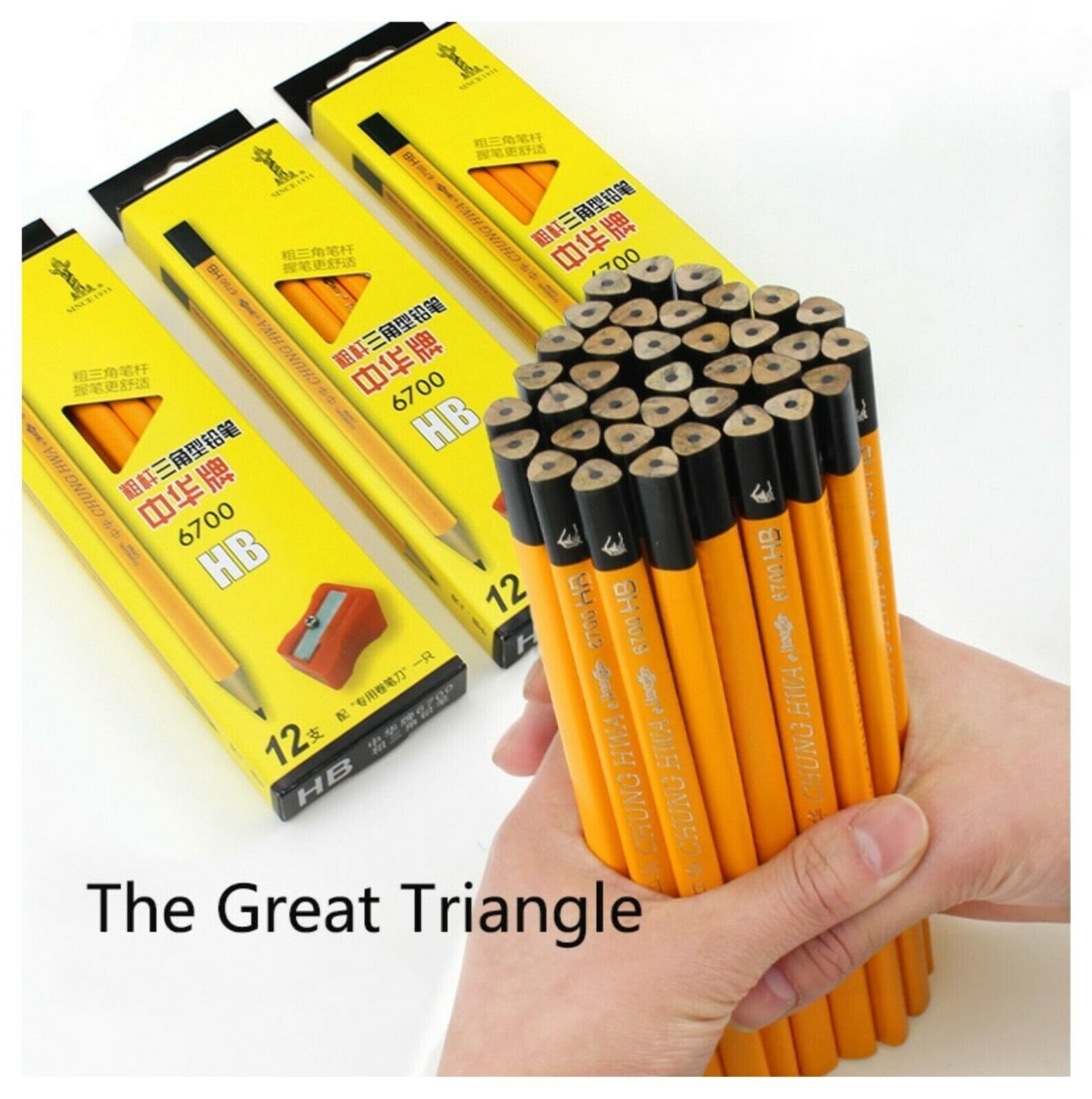 Triangle Pencil Big Grip Posture HB Thick Rod Chil... – Grandado