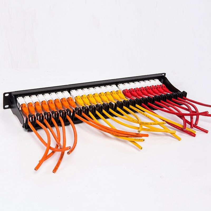 19 1U Rack Mount P-Through 24 Port CAT6 Patch Pane... – Grandado