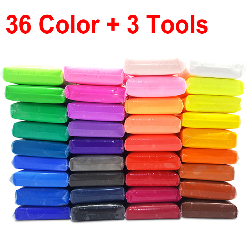 36 Color Light Soft Clay DIY Toys Children Educati... – Grandado