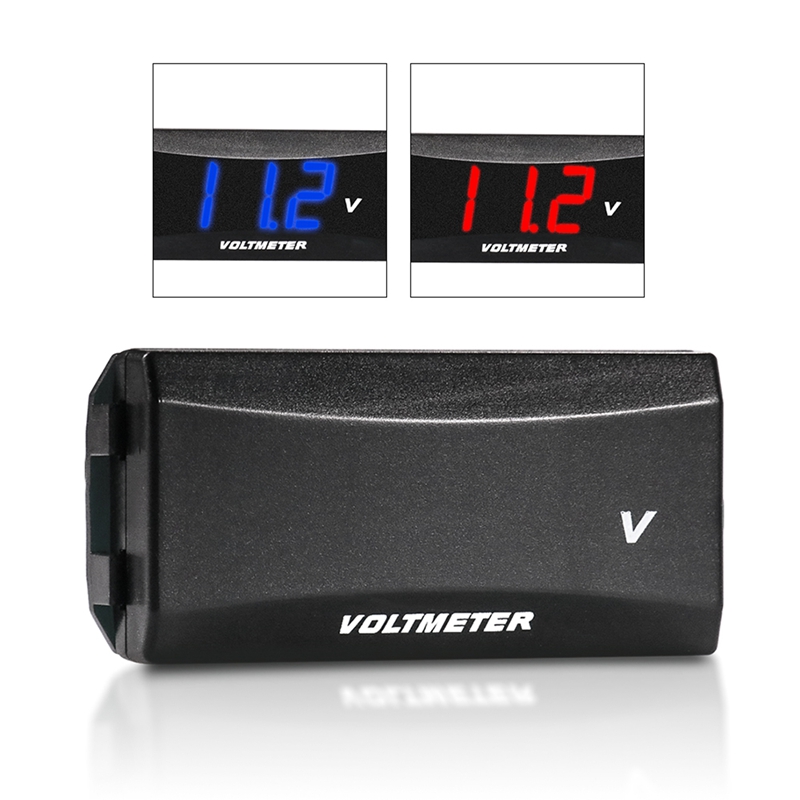 Motorcycle Mini LED Digital Voltmeter Monitor Pane... – Grandado