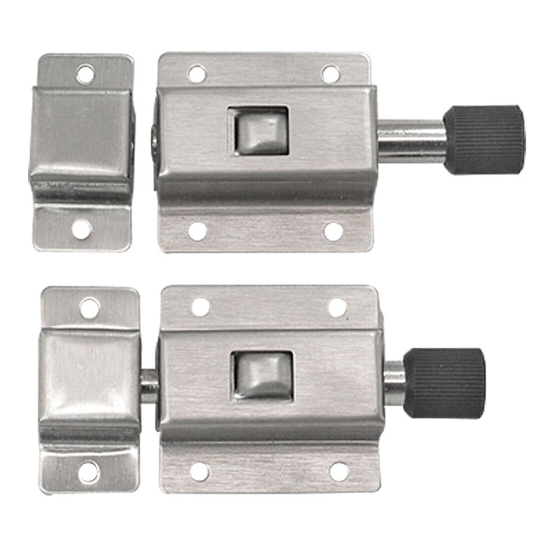 2 PCS 3 Inch Spring Loaded Door Bolts Stainless St... – Grandado