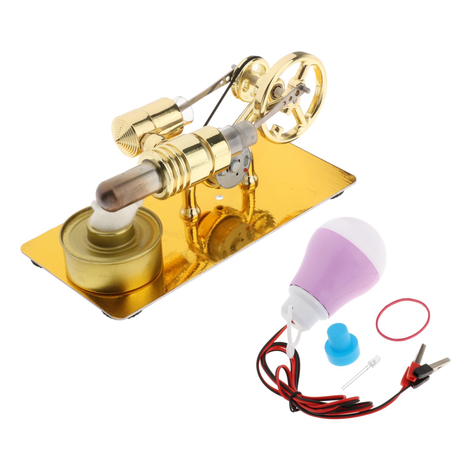 Golden Metal Air Stirling Engine Kit Generator Mot... – Vicedeal