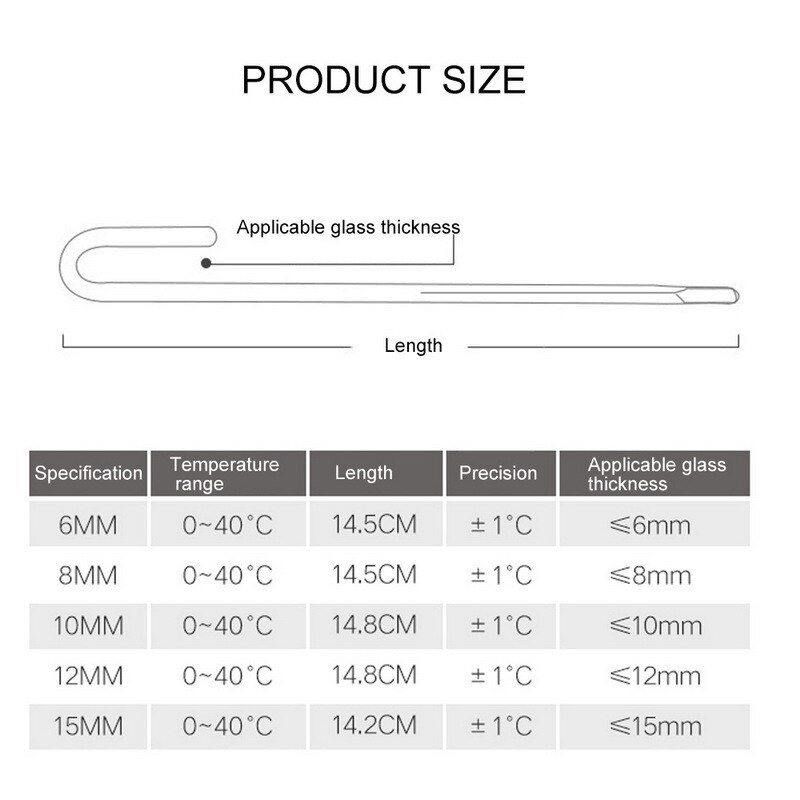 Aquarium U Shape Hanging Glass Thermometer Tempera... – Grandado