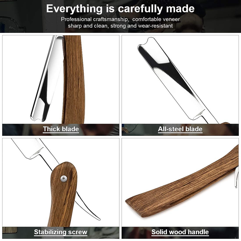 Straight Razor,Wooden Straight Edge Razor for Man ... – Grandado